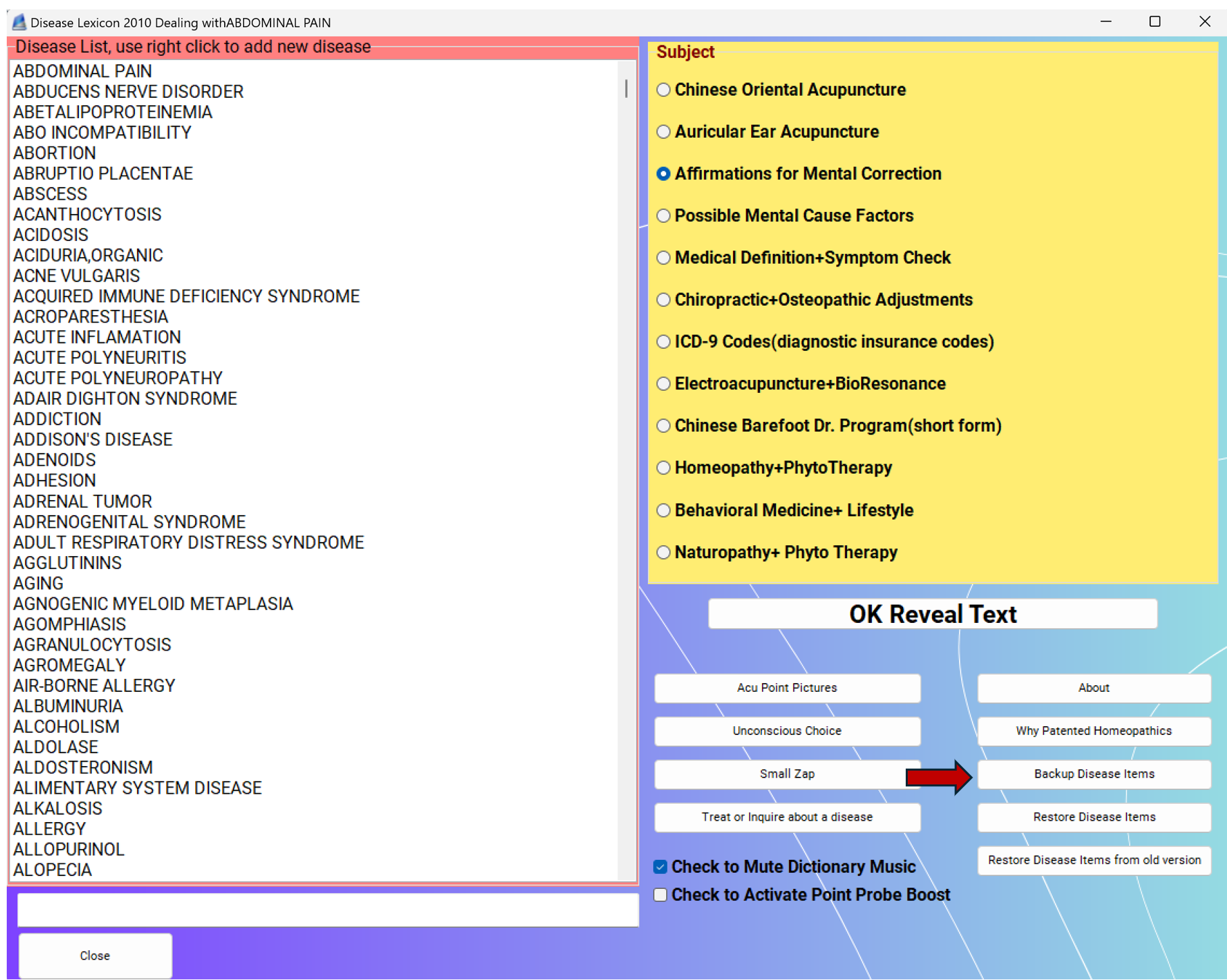 How do I restore my personally-added Disease Dictionary items? – QX WORLD