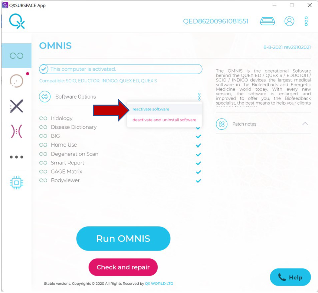 How do I reactivate Omnis? – QX WORLD