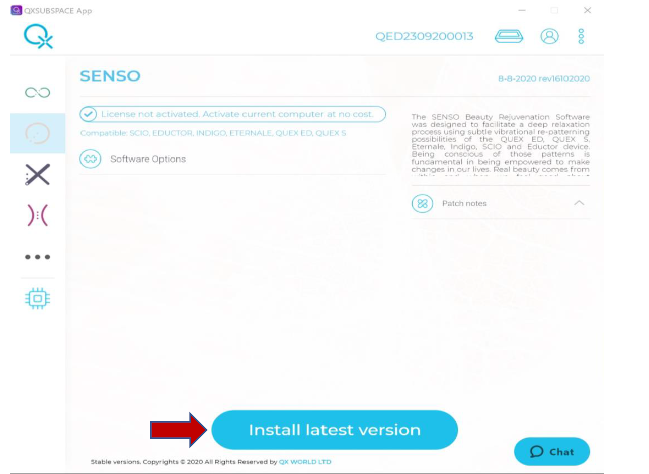 How to install and activate SENSO on a new computer – QX WORLD
