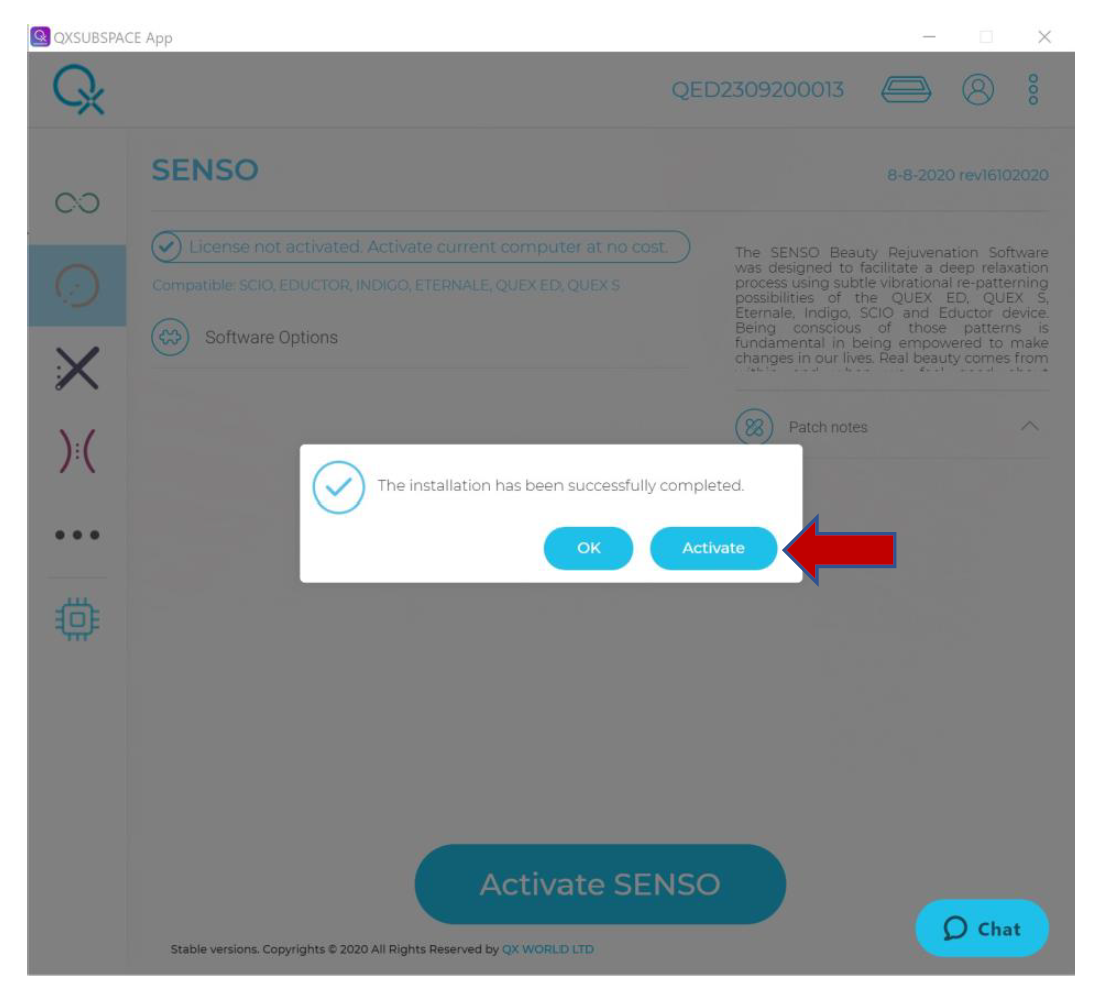 How to install and activate SENSO on a new computer – QX WORLD