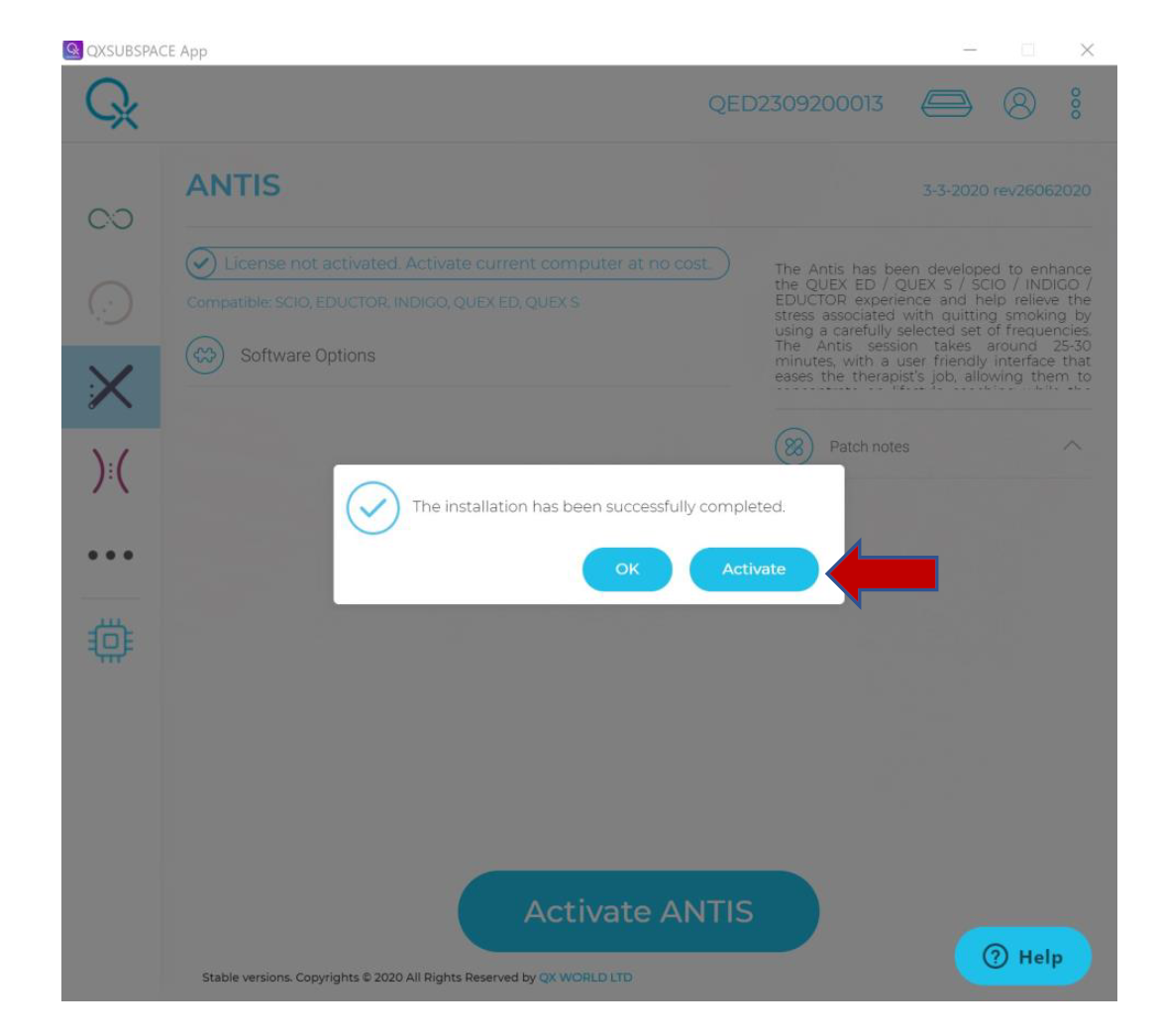 How to install Antis on a new computer. – QX WORLD